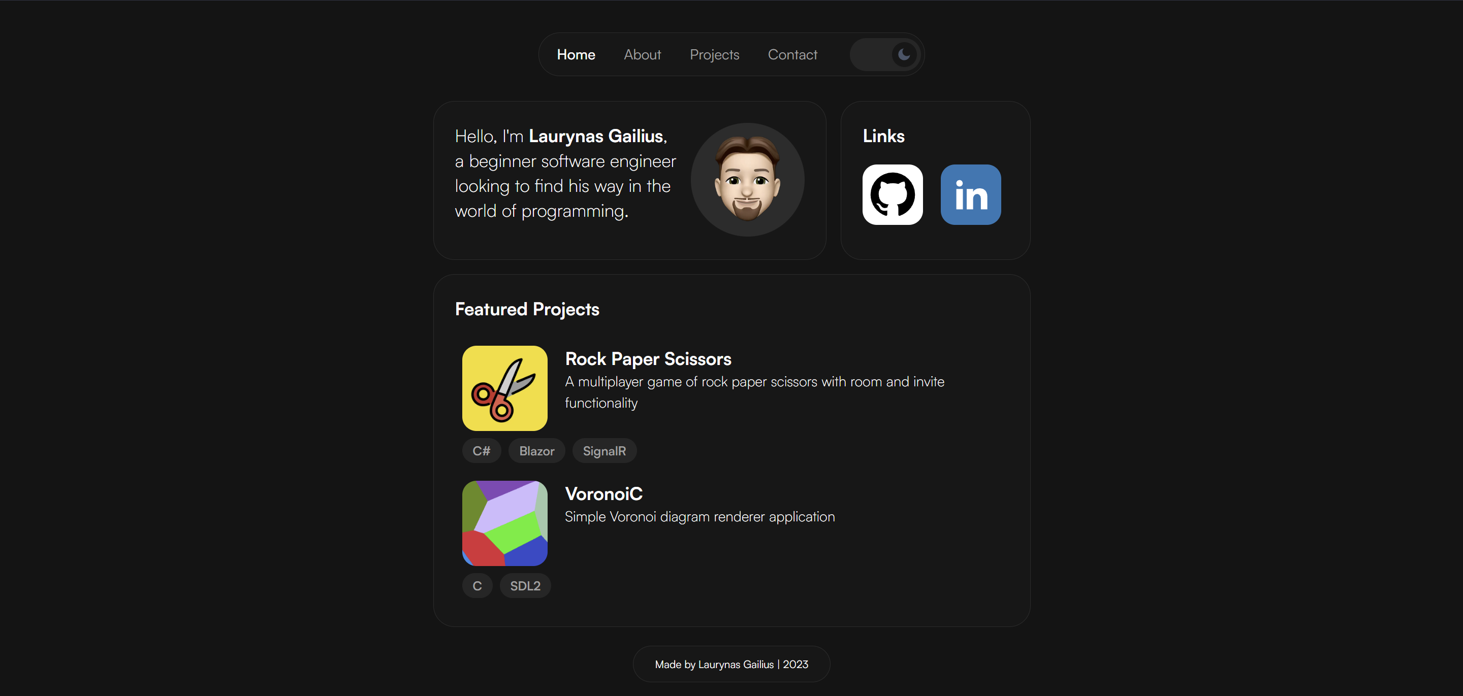 Laurynas Gailius Portfolio Page